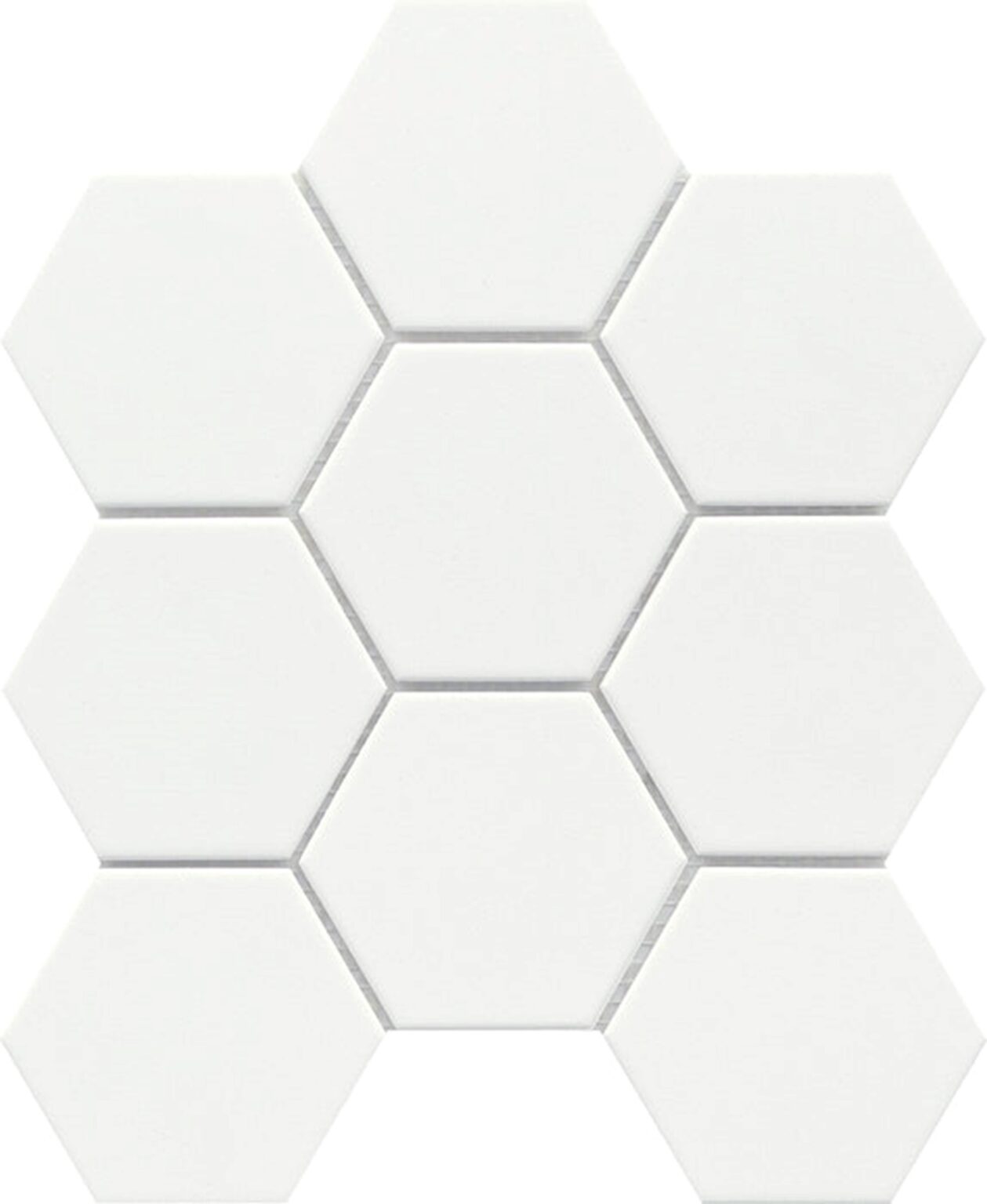 EMSER - SOURCE - PURE WHITE 3" HEX UNGLAZED - Tileforless